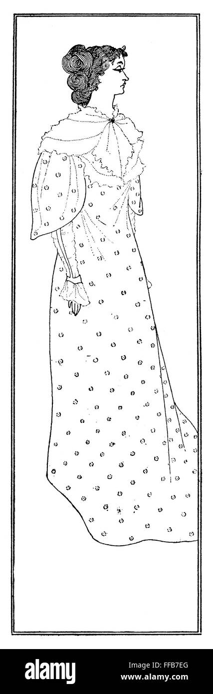 BEARDSLEY: YELLOW BOOK. /n'Portrait of Miss Winifred Emery.' Drawing by ...