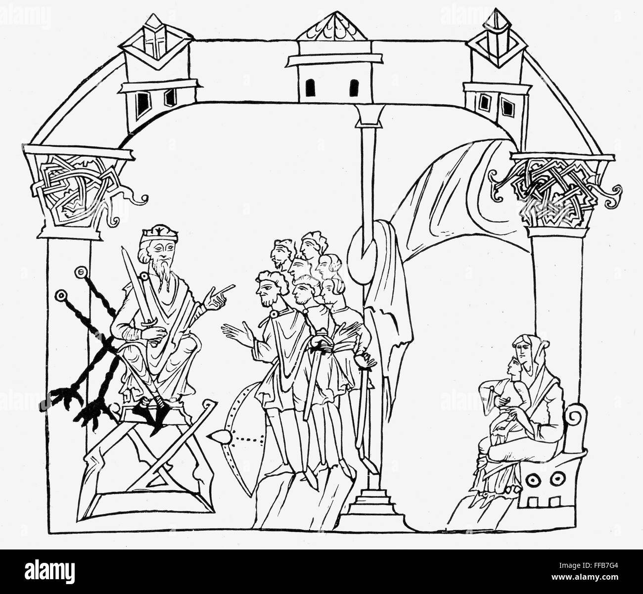 ENGLISH KING 10th CENTURY nAn English King Of The 10th Century With english-king-10th-century-nan-english-king-of-the-10th-century-with