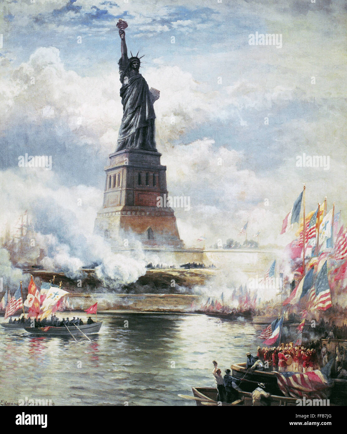 STATUE OF LIBERTY, 1886. /nThe unveiling of the Statue of Liberty in ...