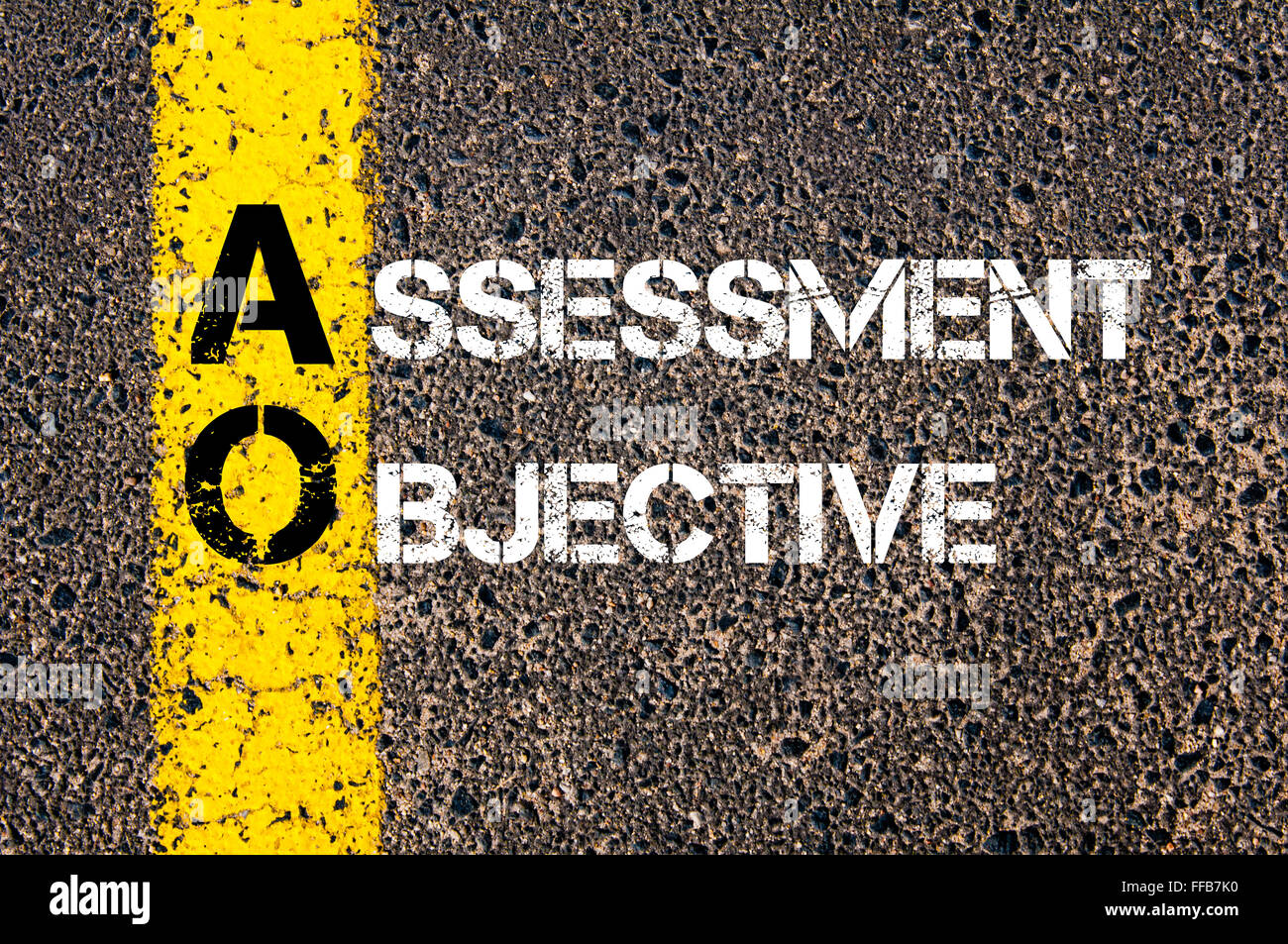 Concept image of Business Acronym AO Assessment Objective written over ...
