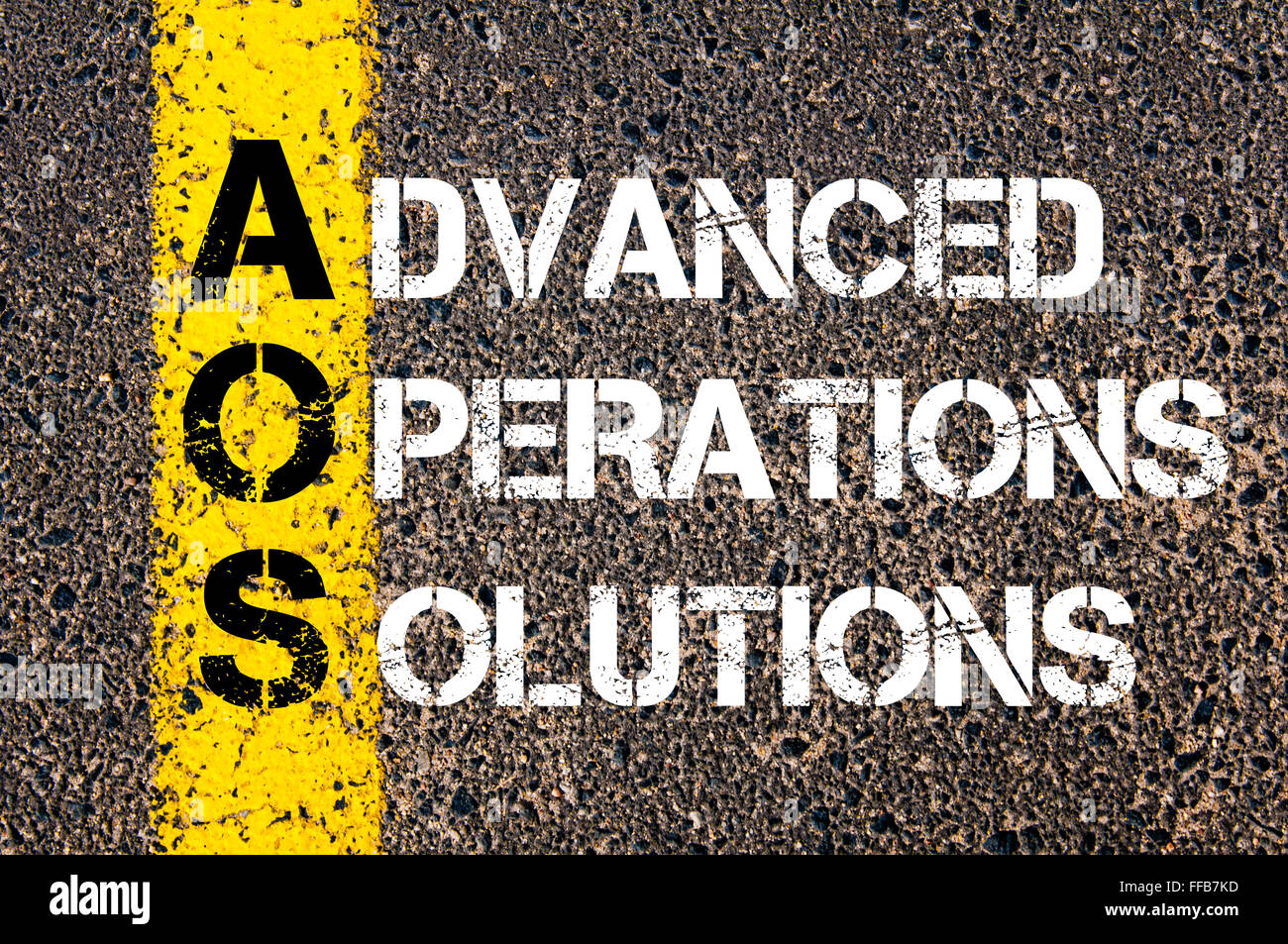 Concept image of Business Acronym AOS Advanced Operations Solutions ...