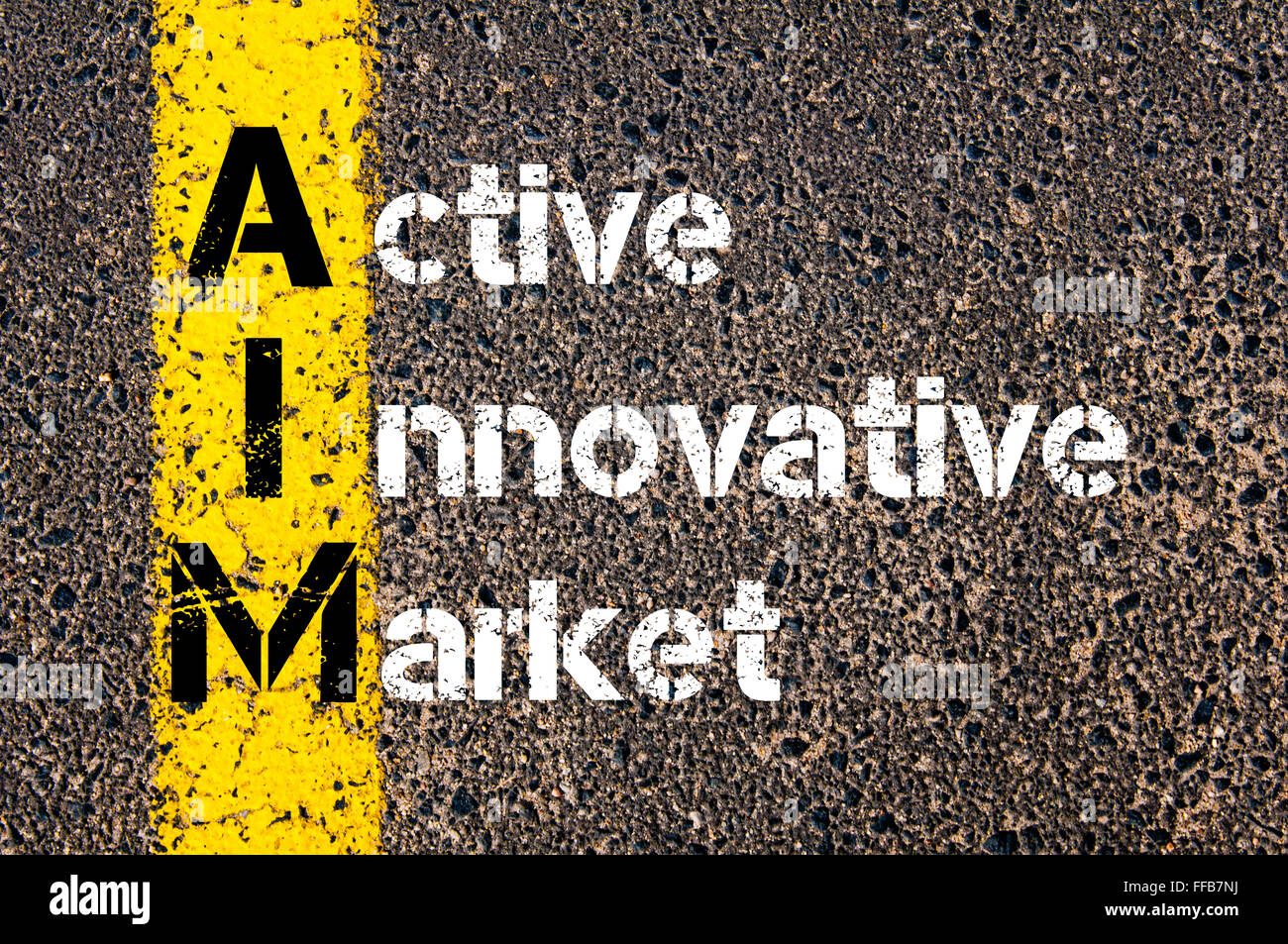 Concept image of Business Acronym AIM ACTIVE INNOVATIVE MARKET written ...