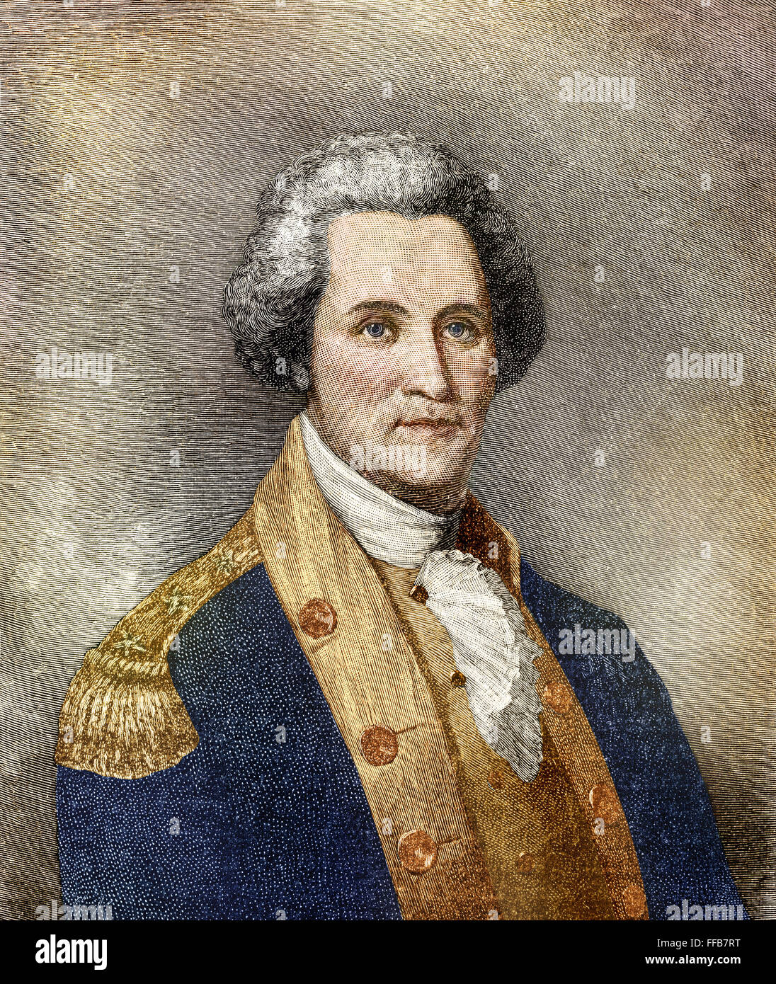 JOHN SEVIER (1745-1815). /nAmerican soldier and politician. Wood engraving, 1885, after Charles ...