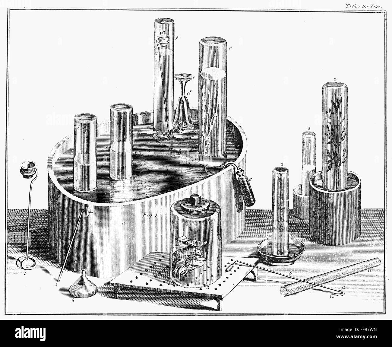 JOSEPH PRIESTLEY (1733-1804). /nEnglish cleric and chemist. Apparatus ...