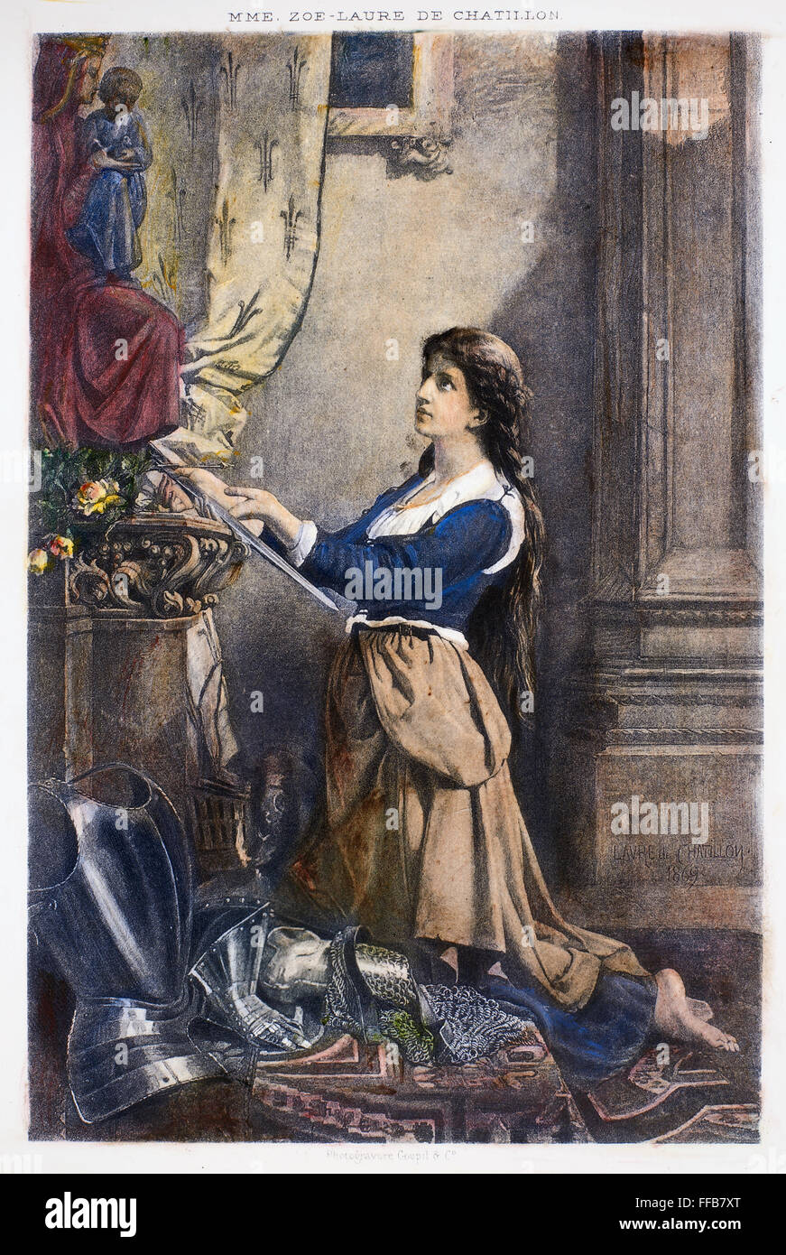 JOAN OF ARC (1412-1431). /nFrench national heroine. Photogravure ...