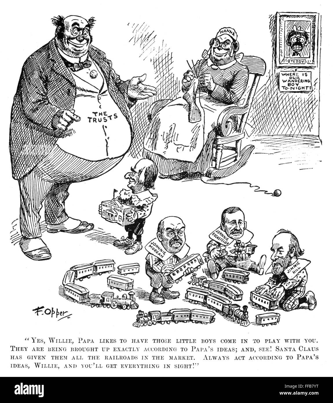 McKINLEY CARTOON, 1900. /nFrom the cartoon series 'Willie and His Pappa ...