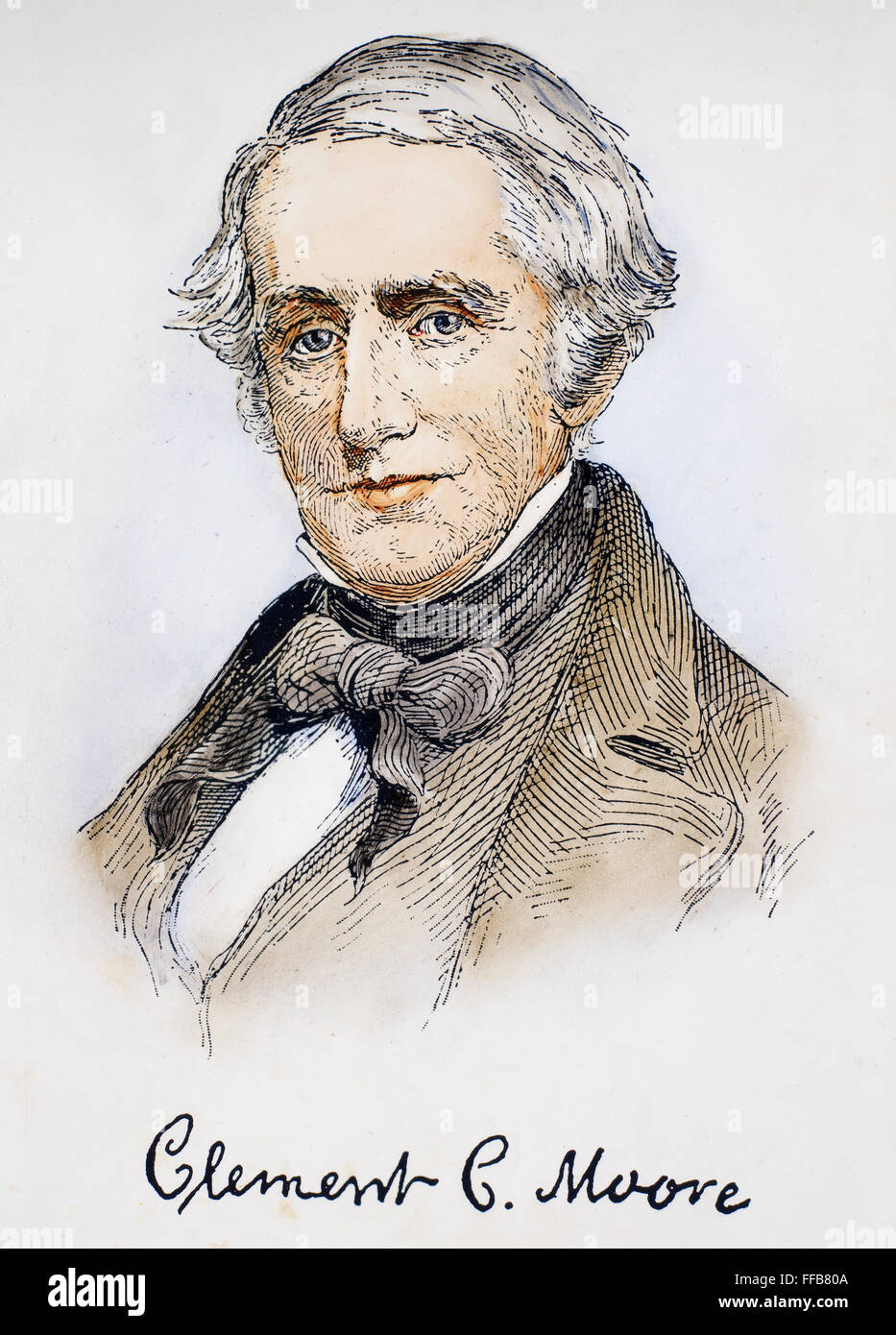 CLEMENT CLARKE MOORE /n(1779-1863). American scholar and poet. Drawing ...