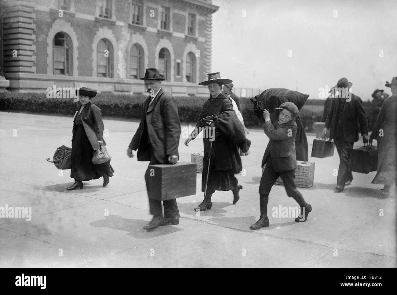 IMMIGRANTS: ELLIS ISLAND. /nA group of European immigrants photographed ...