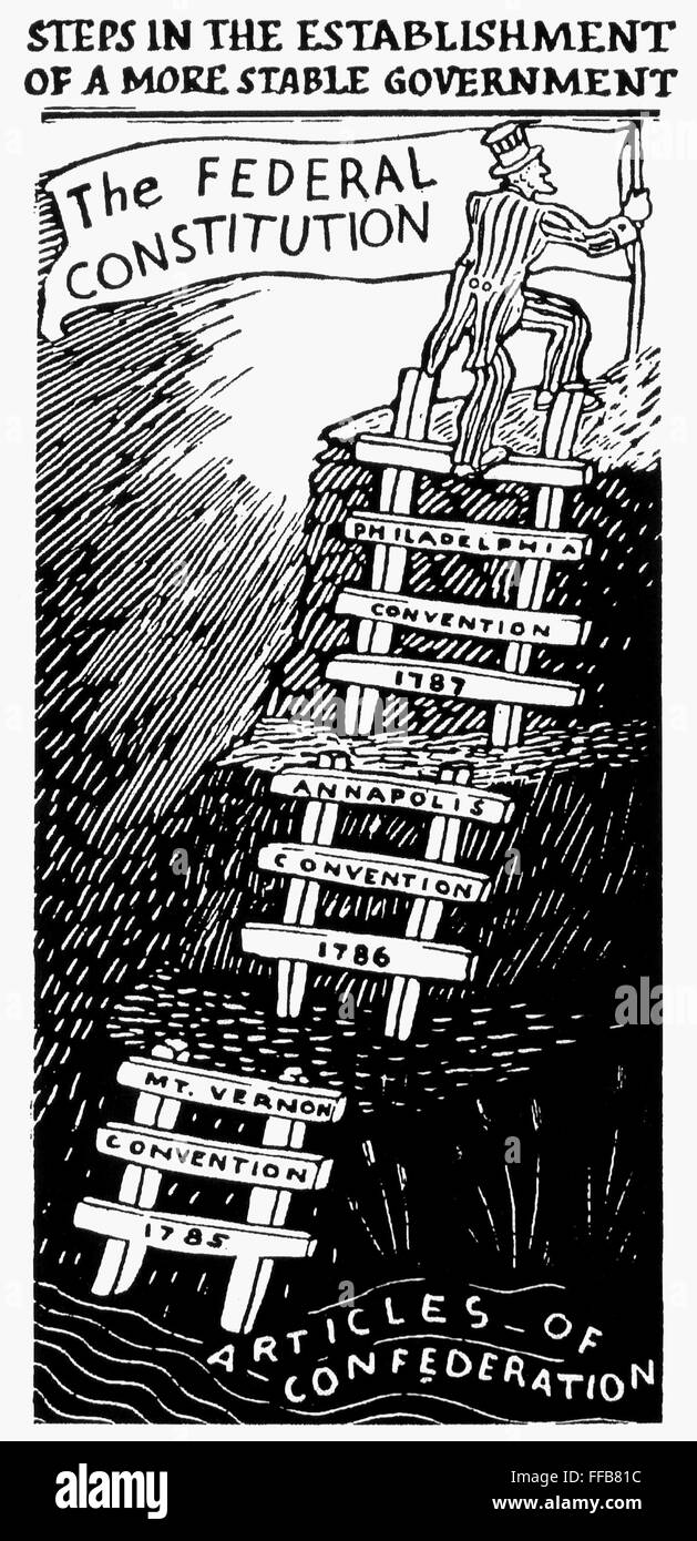 CARTOON: CONSTITUTION. /nA mid-20th century American cartoon showing ...