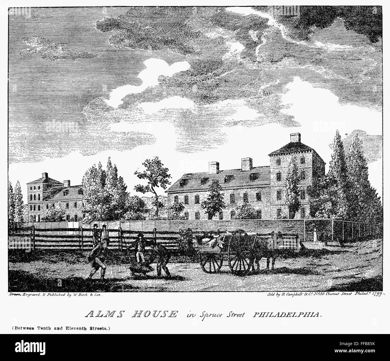 PHILADELPHIA: ALMS HOUSE. /nAlms house in Spruce Street, Philadelphia ...
