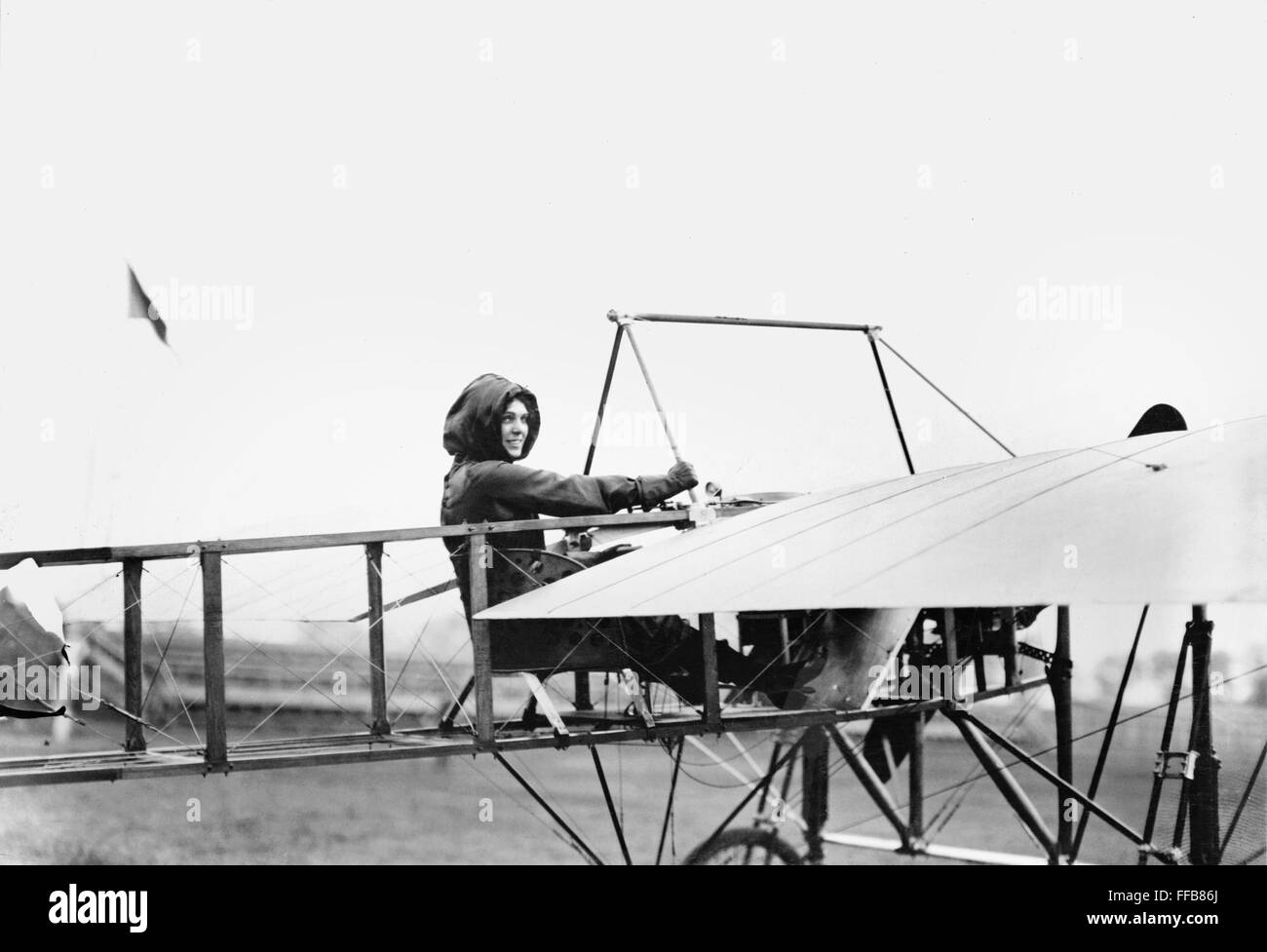 HARRIET QUIMBY (1875-1912). /nAmerican aviatrix. Photographed in the ...