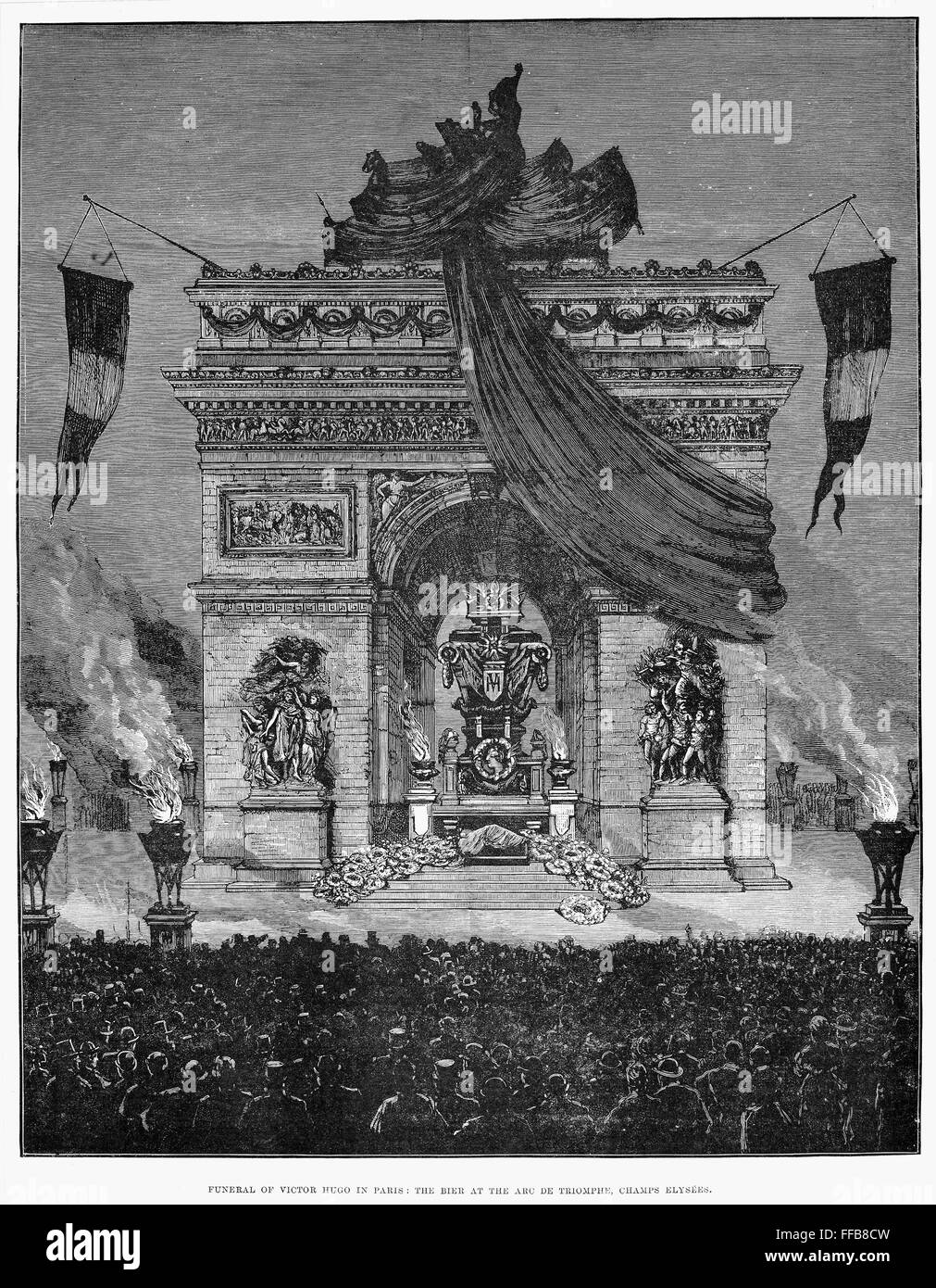 VICTOR HUGO (1802-1885). /nFrench man of letters. 'Funeral of Victor ...