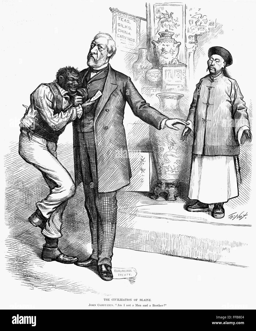 NAST: BLAINE CARTOON, 1879. /nCartoon, 1879, by Thomas Nast castigating ...