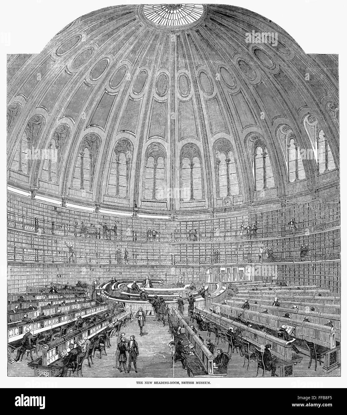 BRITISH MUSEUM, 1857. /nThe Main Reading Room of the British Museum ...