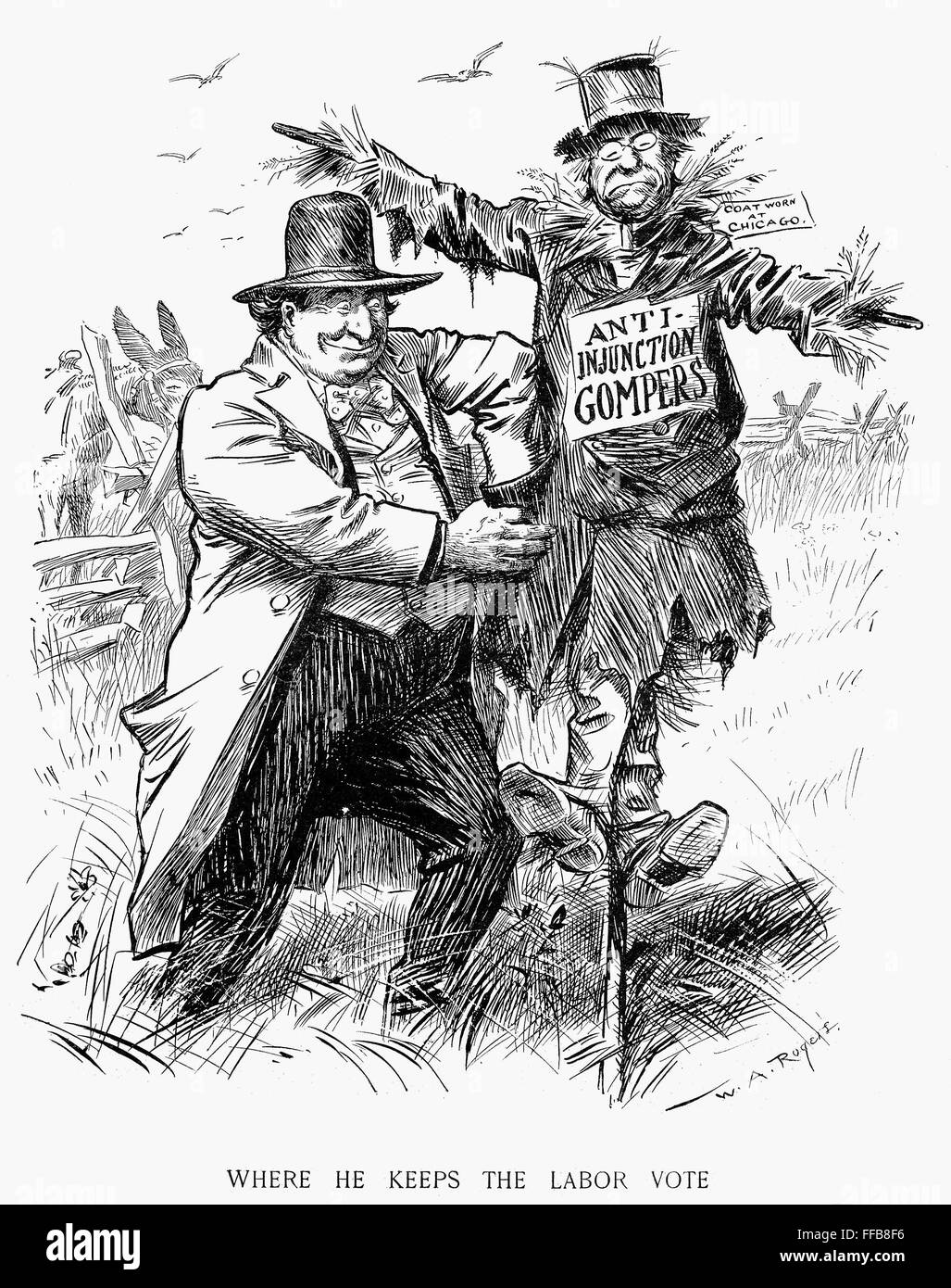 PRESIDENTIAL CAMPAIGN, 1908. /n'Where He Keeps the Labor Vote.' William ...