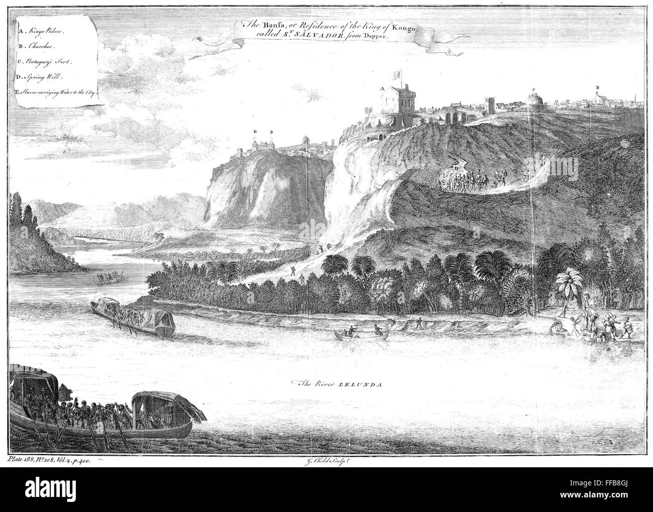 CONGO, 18th CENTURY. /n'The Bansa, or Residence of the King of Kongo ...