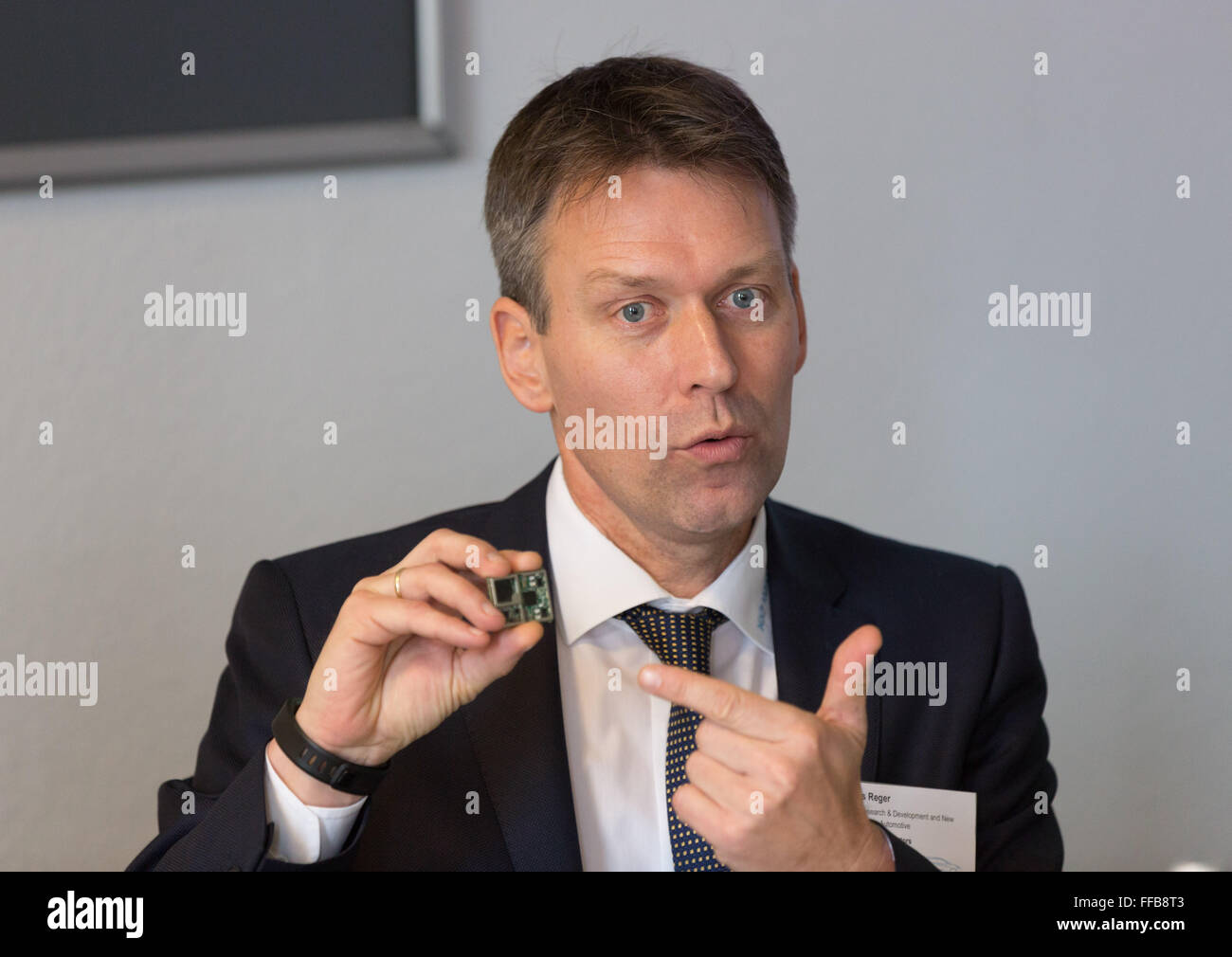 Bochum, Germany. 11th February, 2016. Lars Reger, CTO NXP Automotive ...