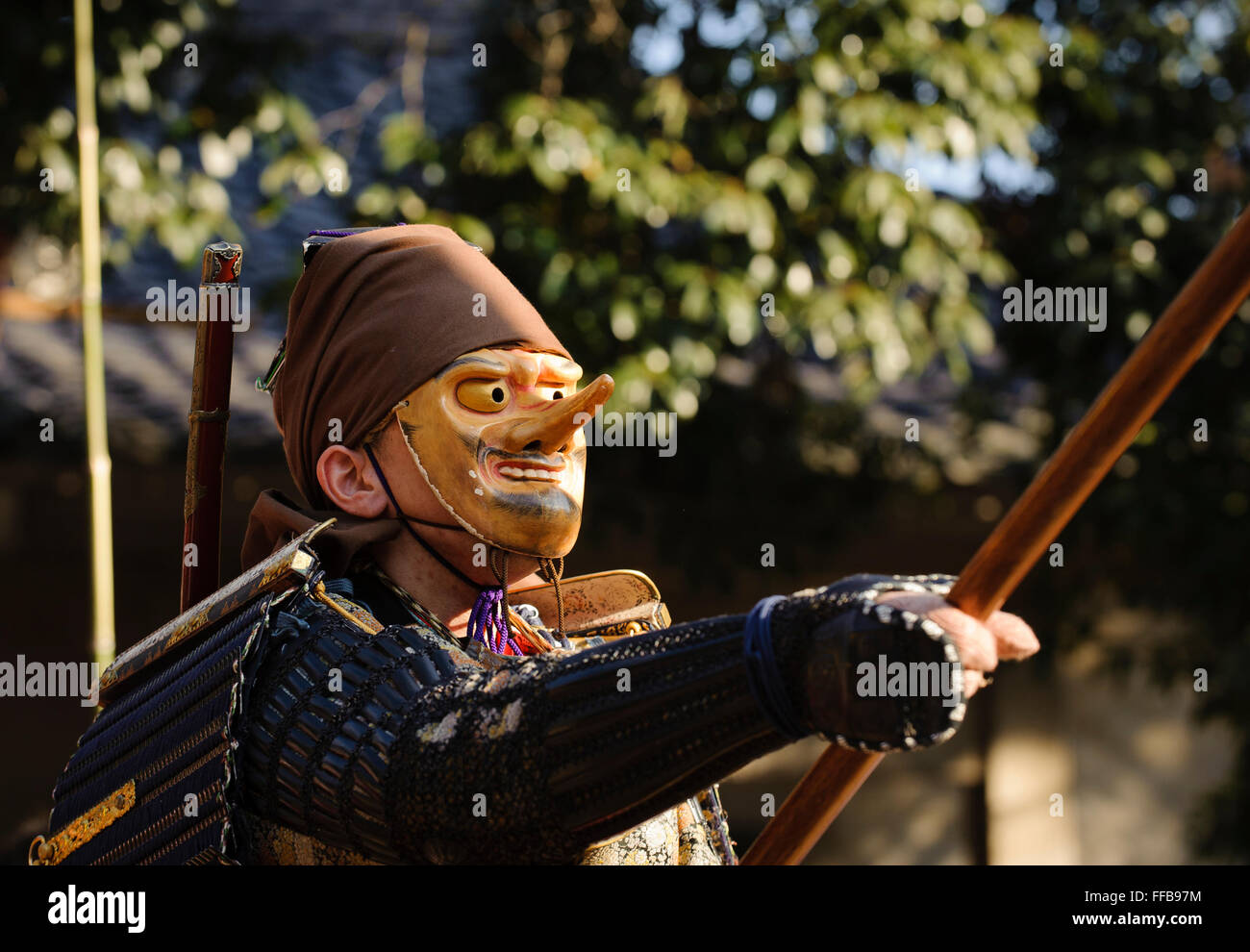 Toyohashi, Japan. 11th February, 2016. Tengu, the long-nosed goblin ...