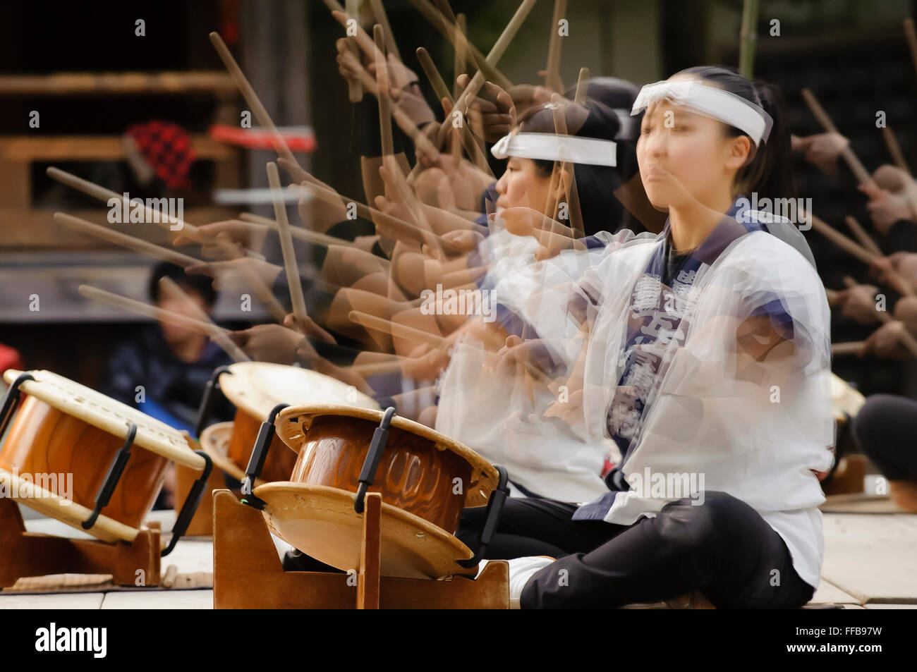 Toyohashi, Japan. 11th February, 2016. Boys are dressed in traditional ...