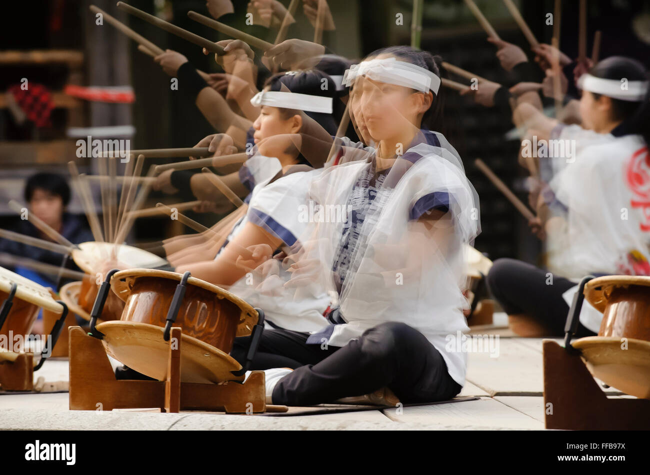 Toyohashi, Japan. 11th February, 2016. Boys are dressed in traditional ...