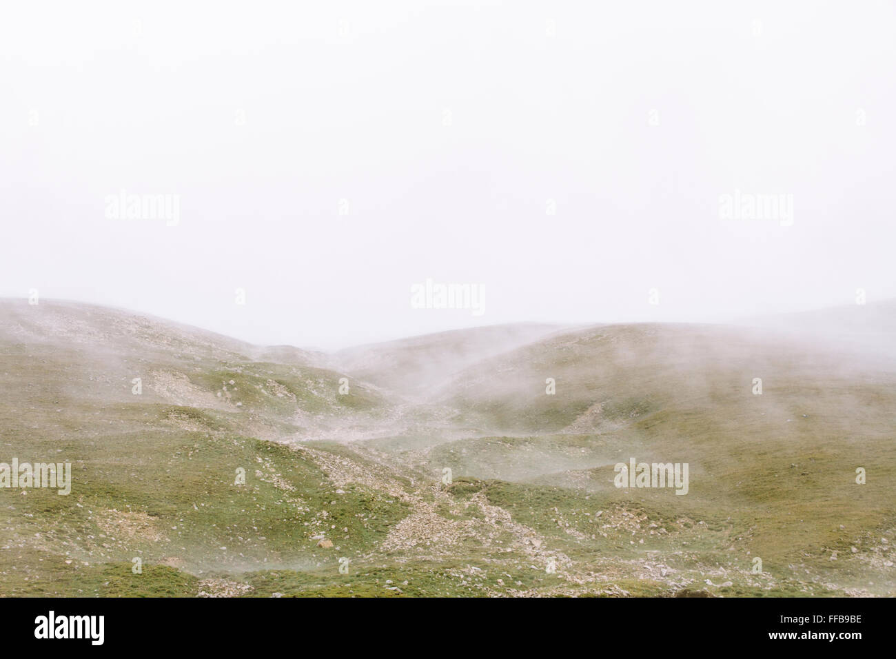 The view of the steaming grassland after rain in Tibet Plateau Stock ...