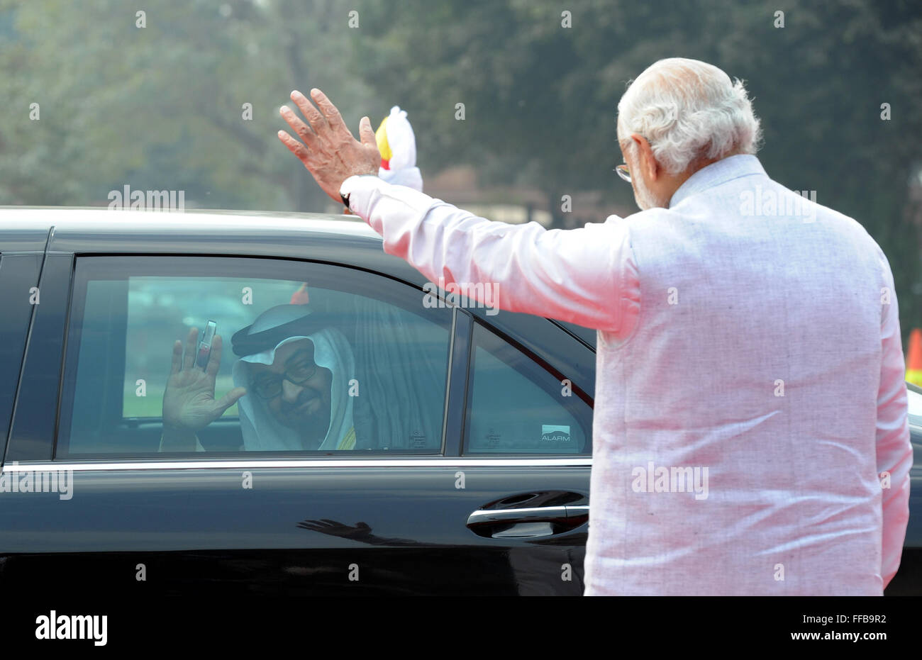 Indian prime minister narendra modi waves hi-res stock photography and ...