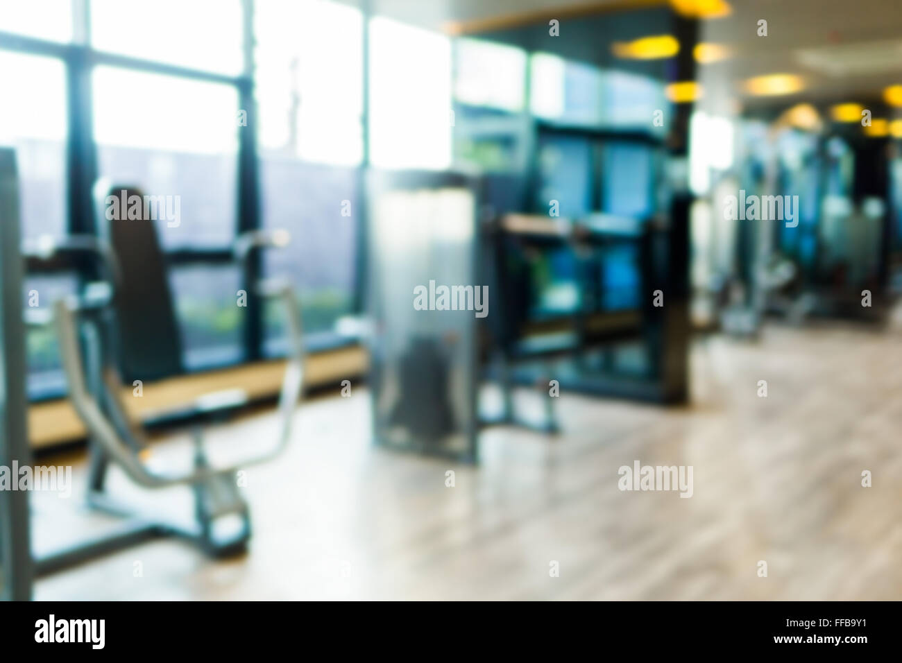 Fitness gym blurred abstract background Stock Photo - Alamy