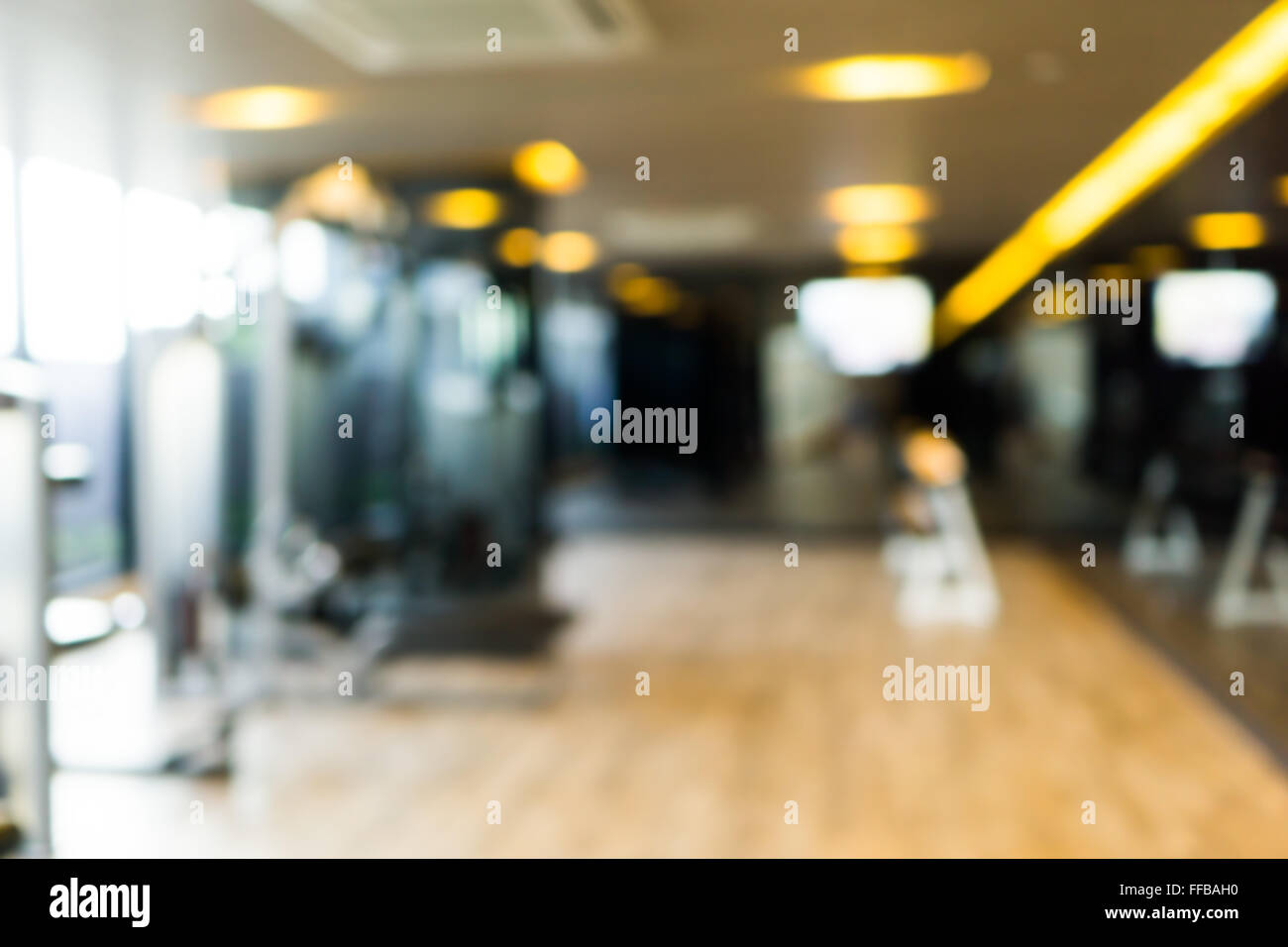 Fitness gym blurred abstract background Stock Photo - Alamy