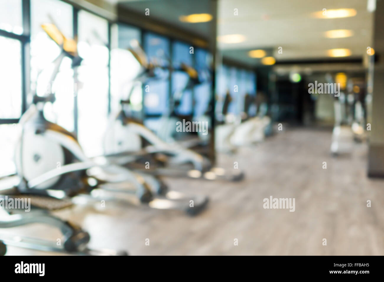 Fitness gym blurred abstract background Stock Photo - Alamy