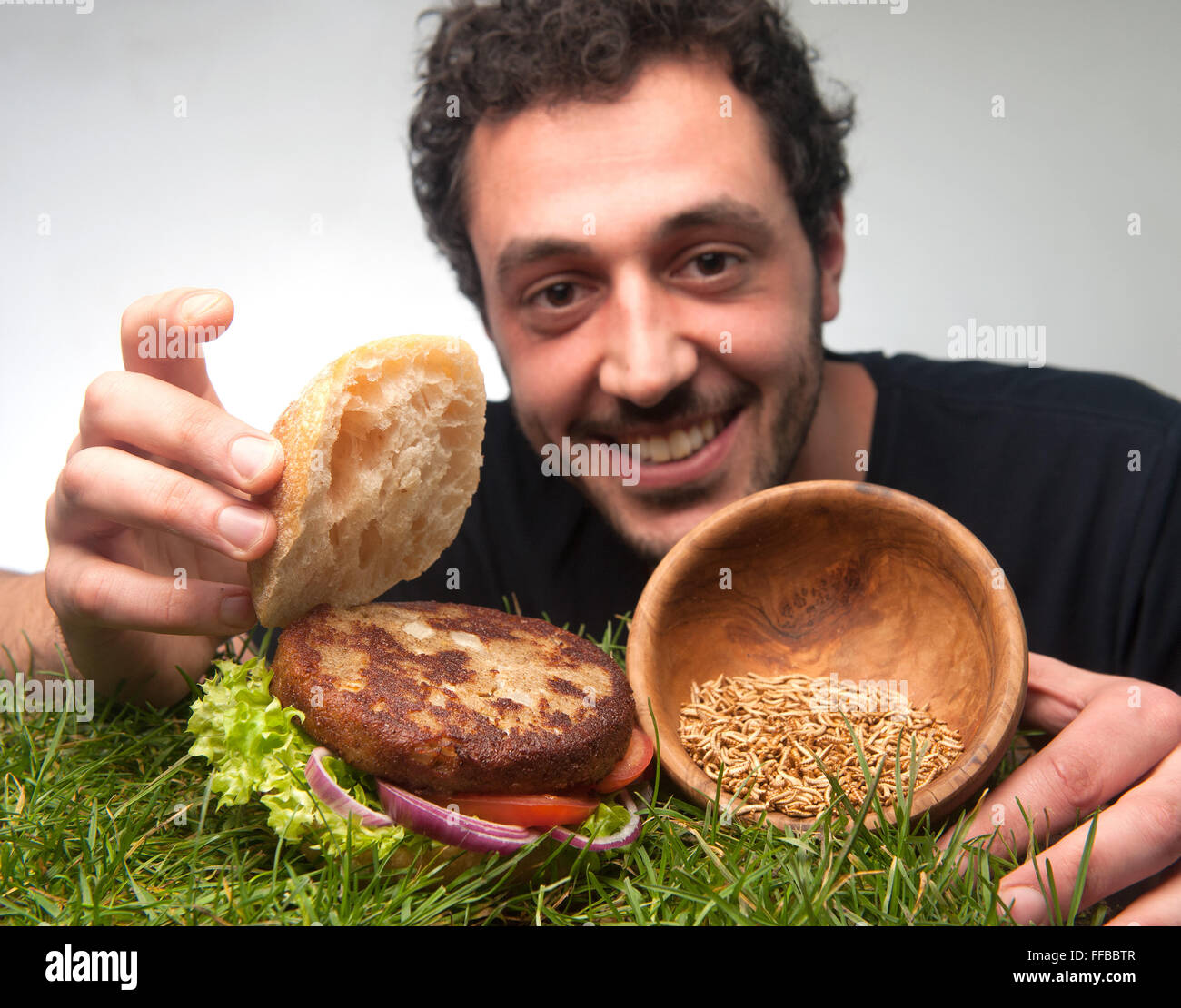 Mealworm burger hi-res stock photography and images - Alamy