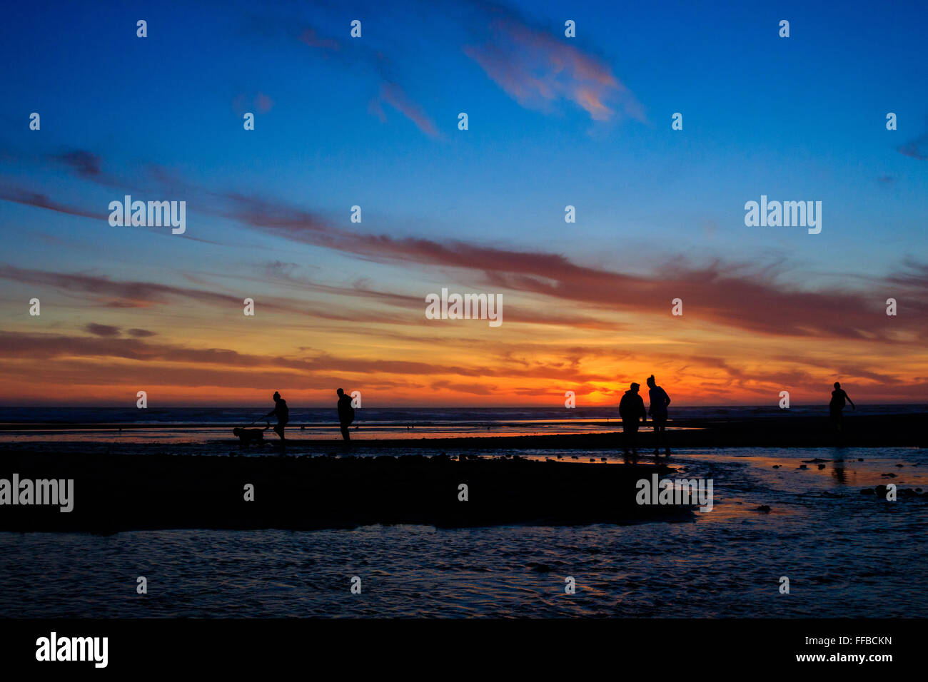 Amazing sunset on the D River Beach in Lincoln City Oregon, home of the ...