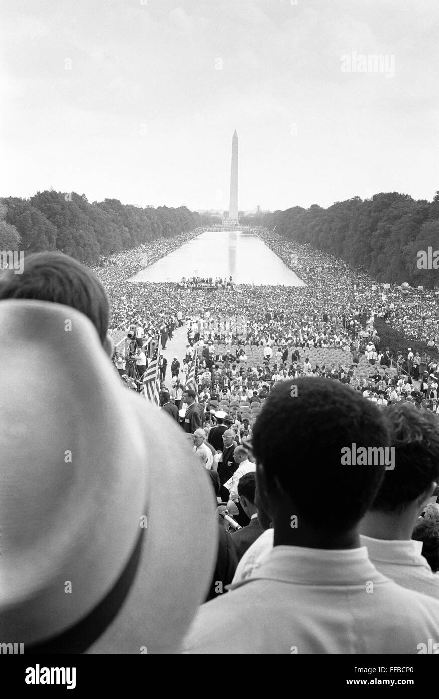 Civil rights march on Washington, D.C. Photograph shows a crowd of ...