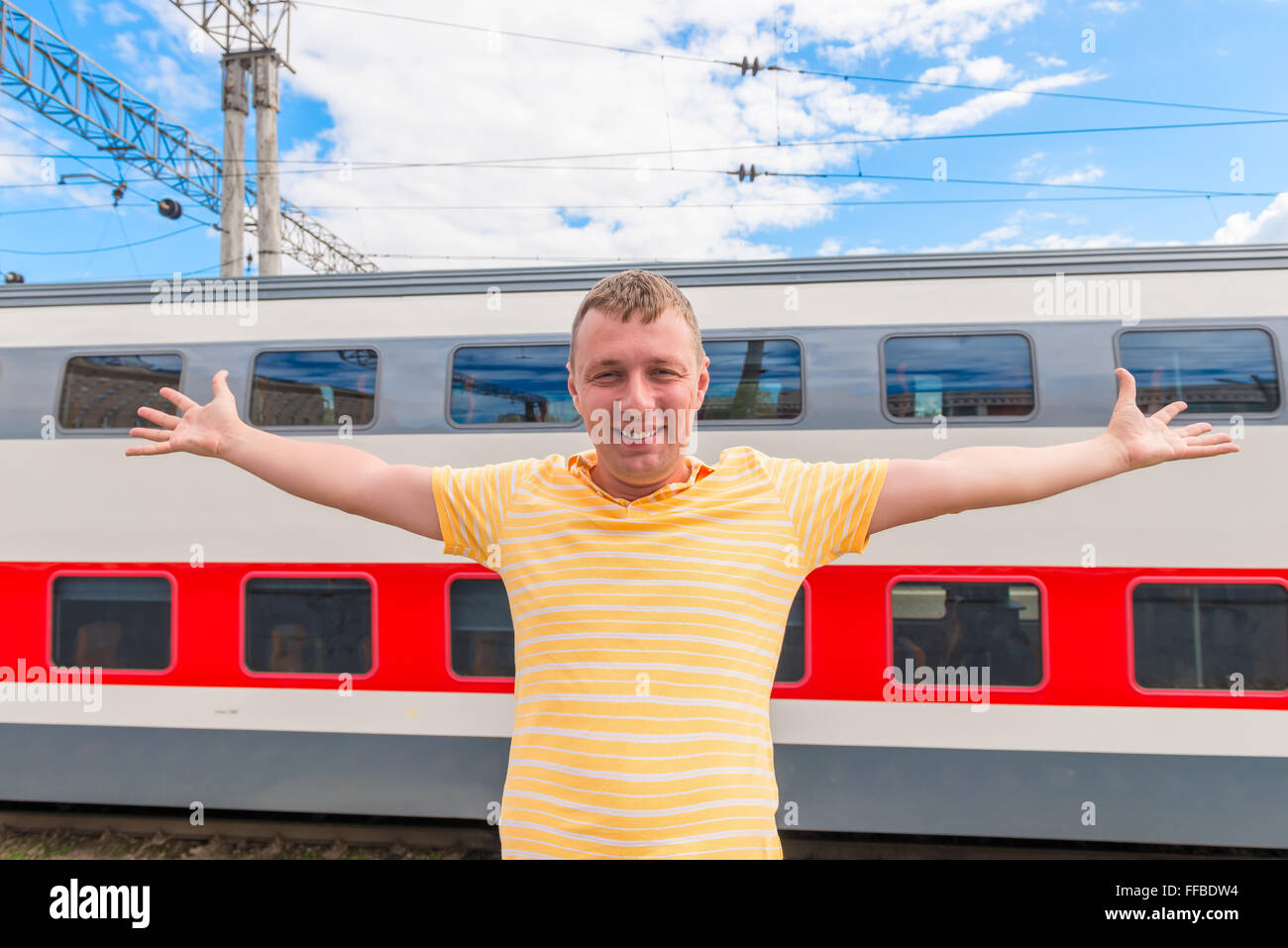 Double decker train hi-res stock photography and images - Alamy