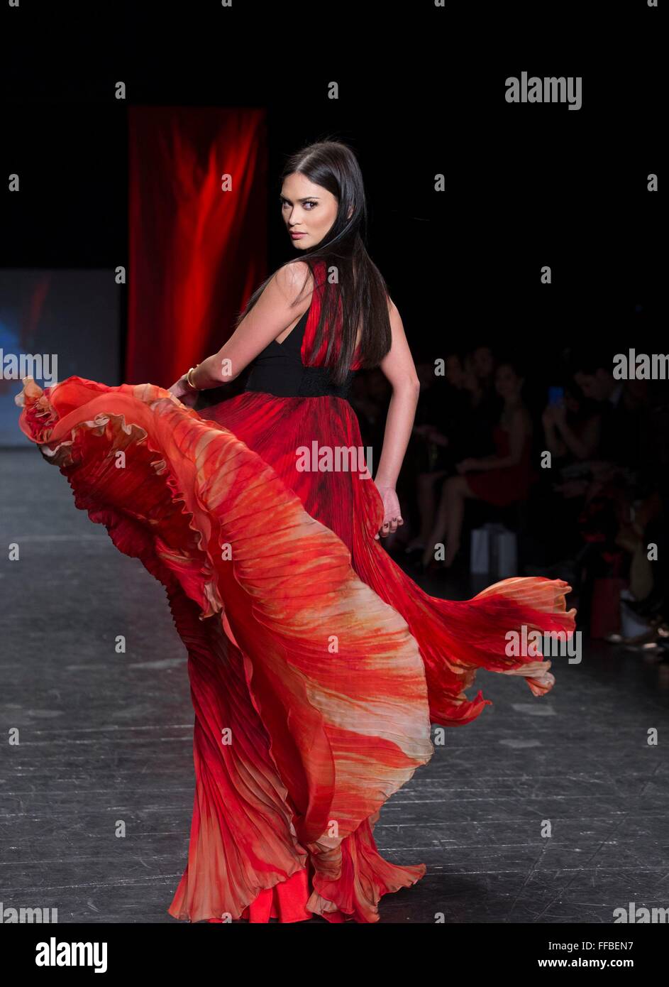 New York, NY, USA. 11th Feb, 2016. Pia Alonzo Wurtzbach on the runway ...
