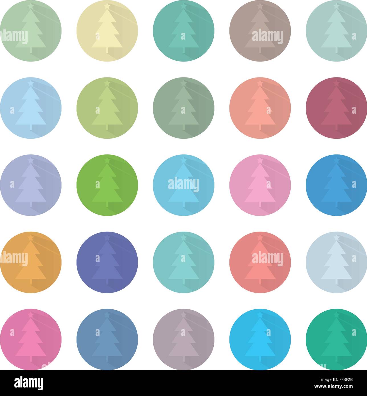 Flat tree set Stock Vector Images - Alamy