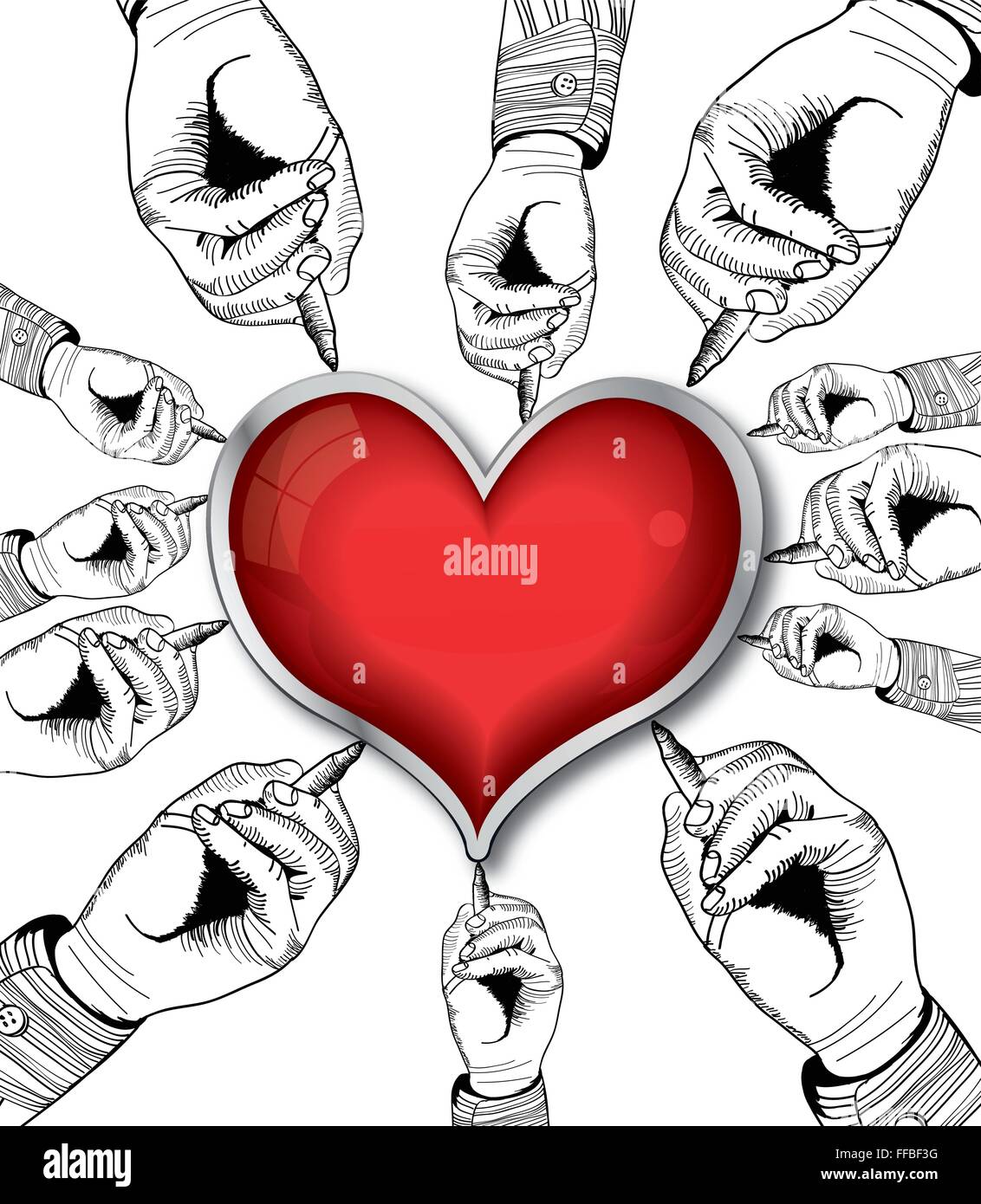 Heart illustration drawing hi-res stock photography and images - Alamy
