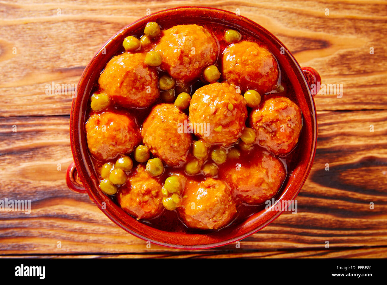Meatballs tapas meatloaf albondiga recipe from Spain Stock Photo - Alamy