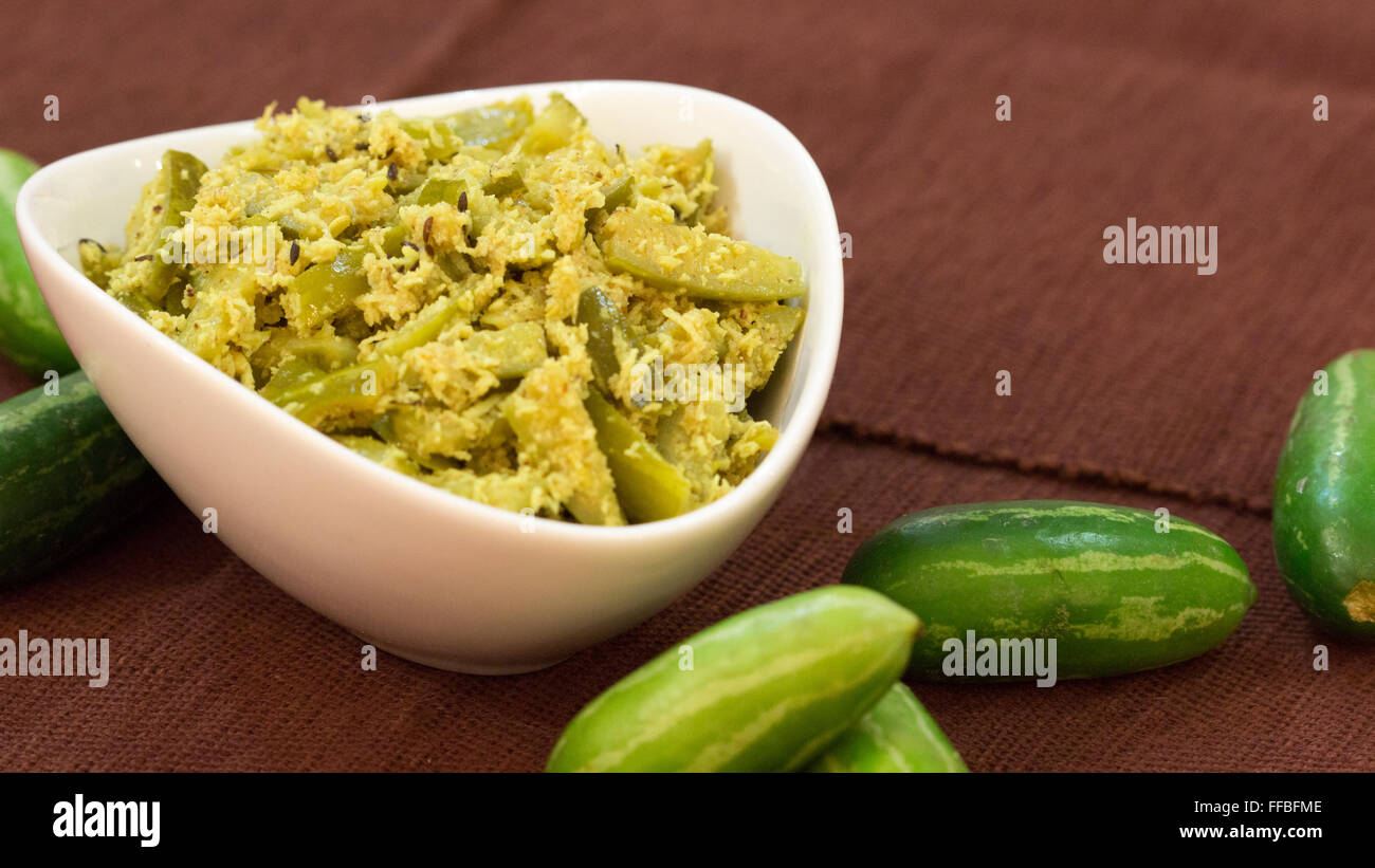 Tendli Bhaji is a side dish which is cooked some spices and coconut and ...