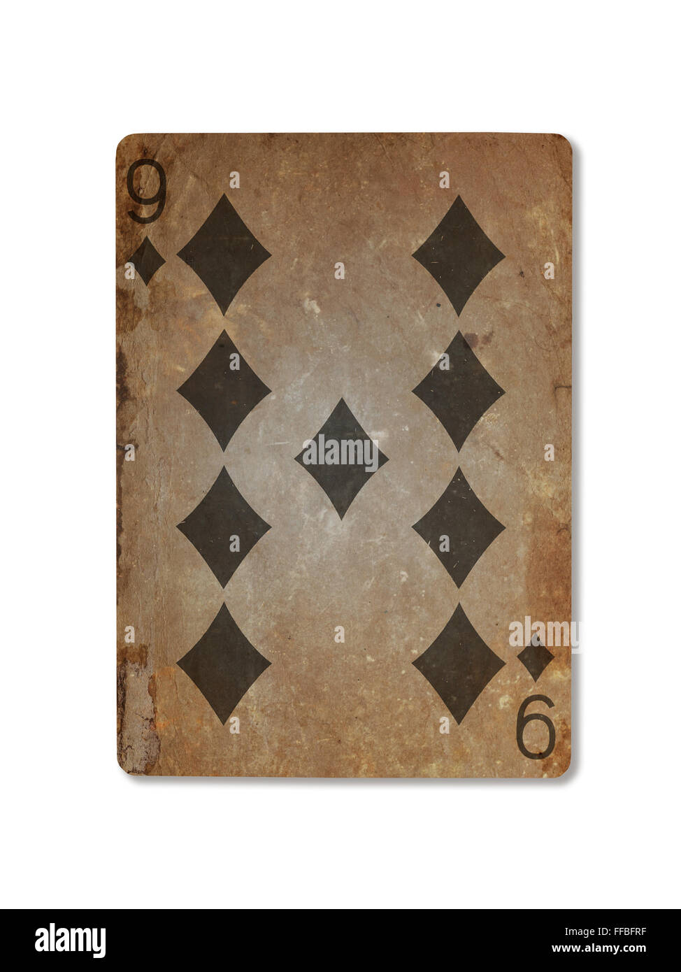 9 of diamonds card hi-res stock photography and images - Alamy