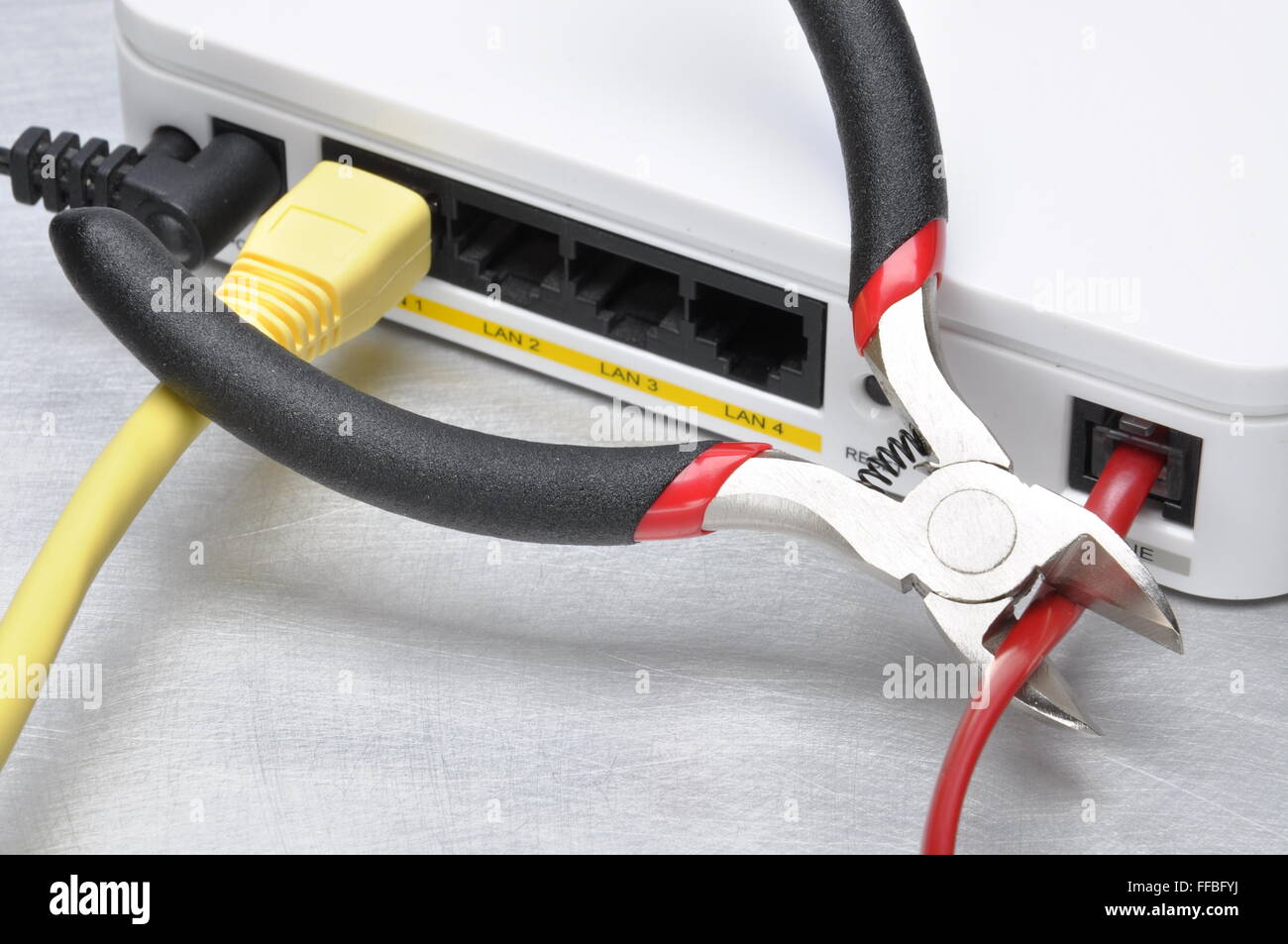 Limitation and cutting off access to the internet Stock Photo - Alamy