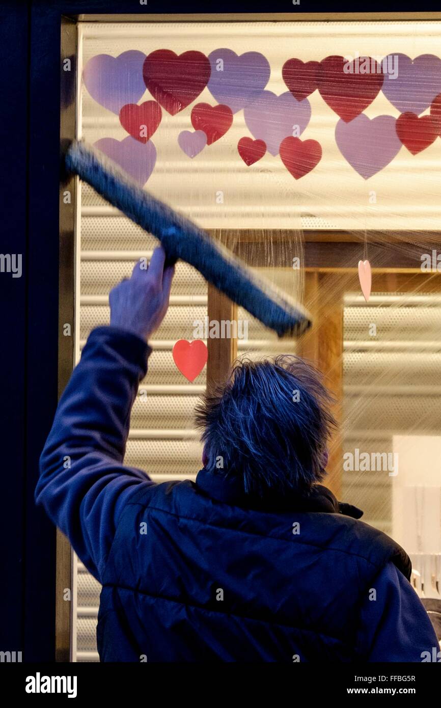 Valentines day window display in hi-res stock photography and images ...
