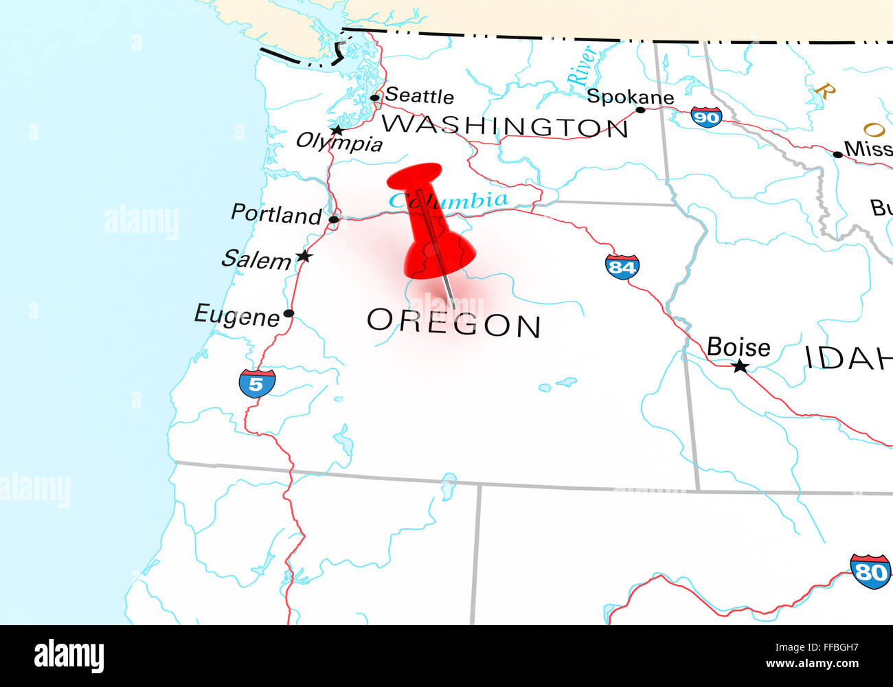 Map oregon portland hi-res stock photography and images - Alamy