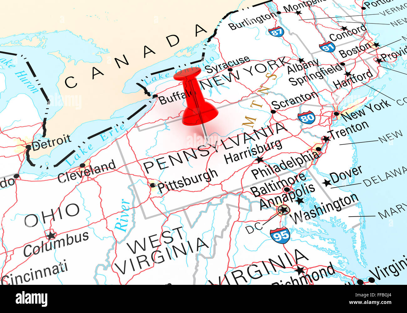 Scranton pennsylvania map hi-res stock photography and images - Alamy