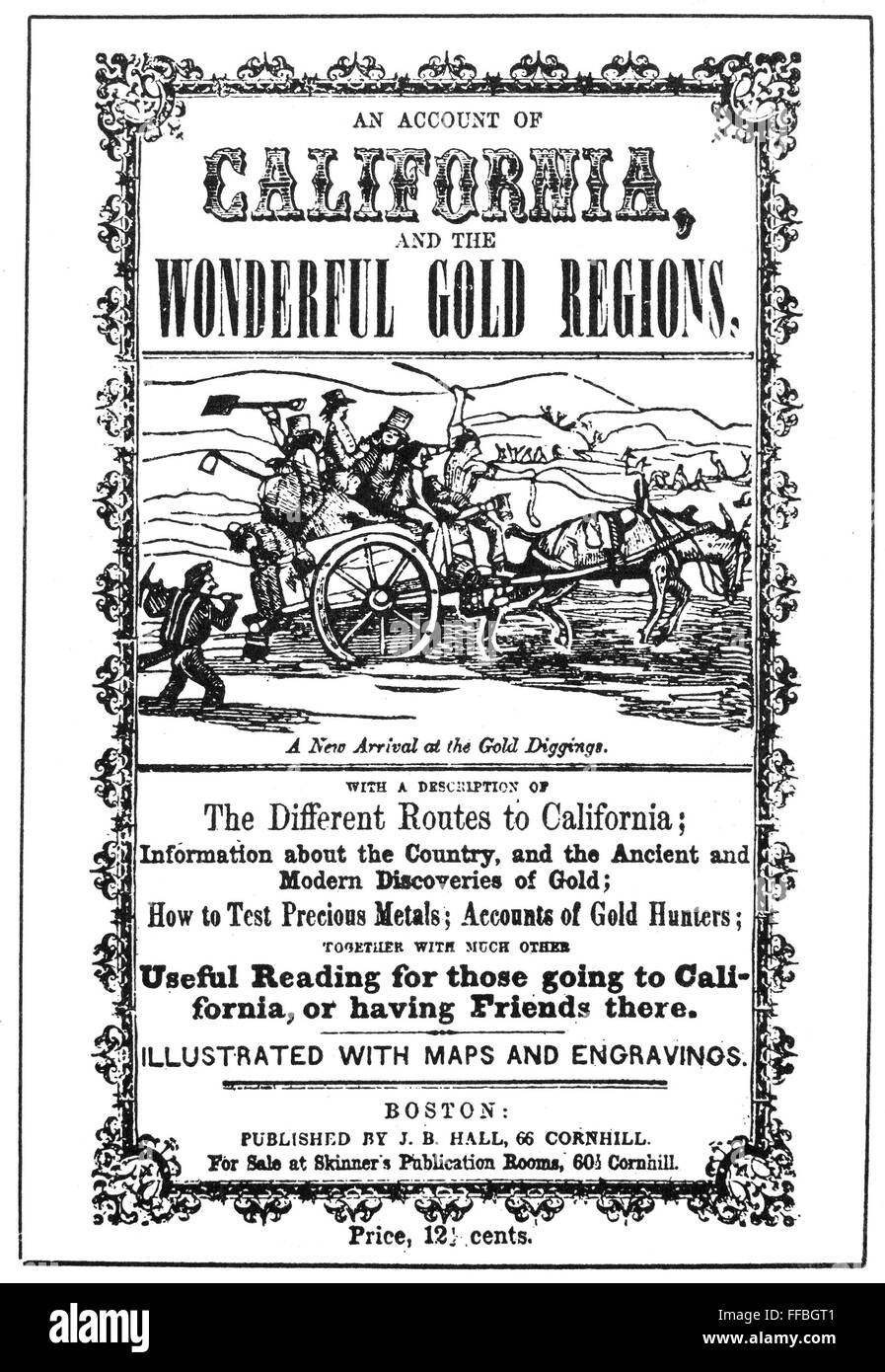 GOLD RUSH GUIDEBOOK, 1849. /nCover of a guide to the gold fields of ...