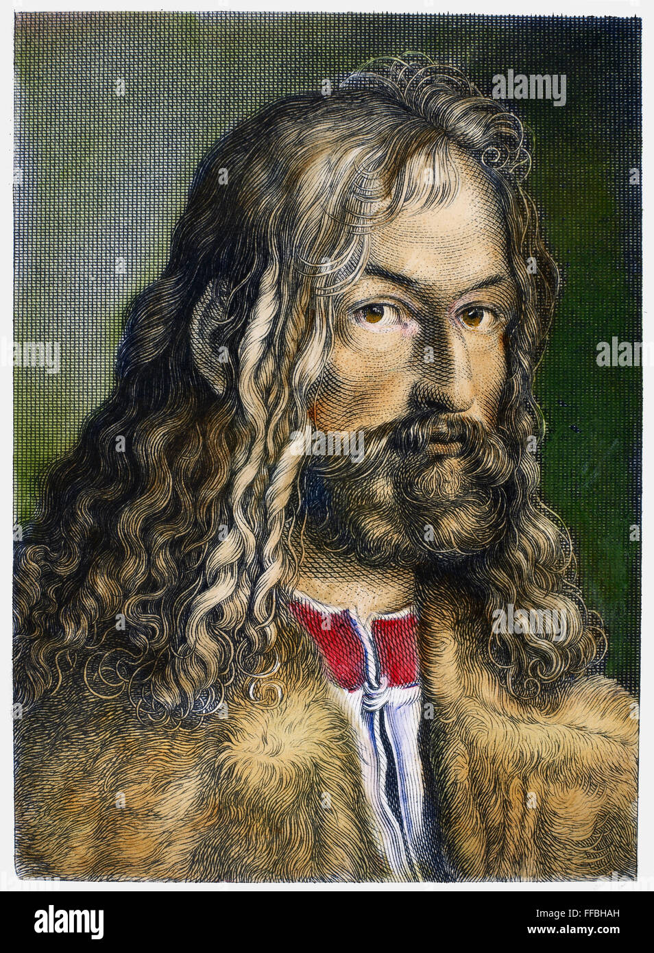 ALBRECHT D RER (1471-1528). /nGerman painter and engraver. Line engraving, English, 1821, after ...