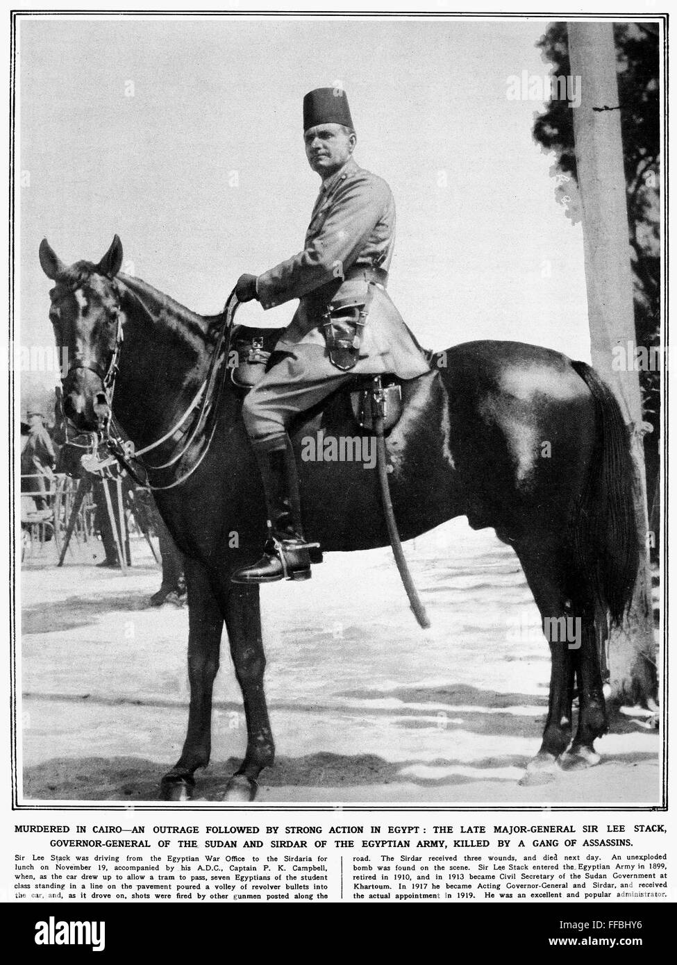 LEE OLIVER STACK /n(1868-1924). Sir Lee Oliver Fitzmaurice Stack ...