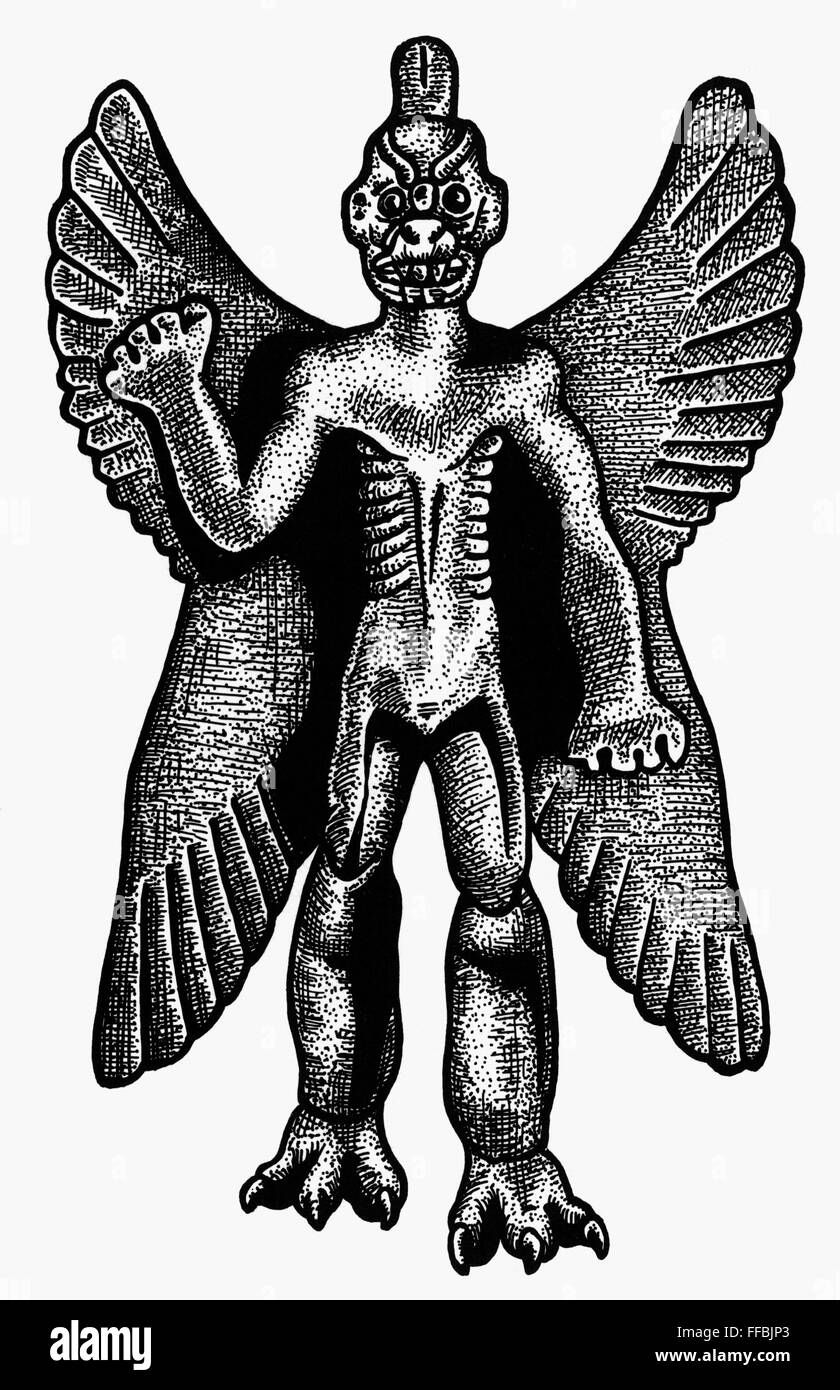 MESOPOTAMIAN DEMON. /nThe demon Pazuzu. After a Mesopotamian bronze ...