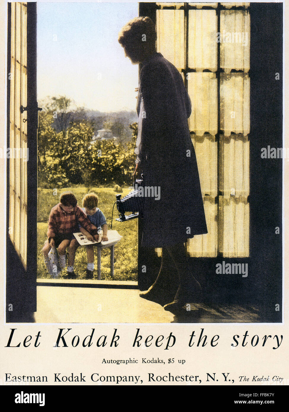 KODAK ADVERTISEMENT, 1927. /n'Let Kodak Keep the Story.' Advertisement ...