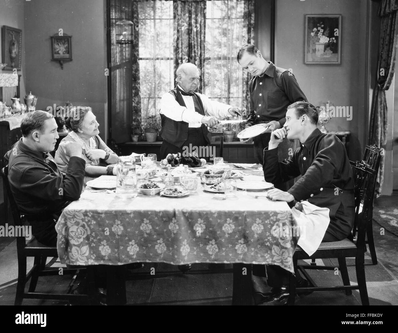SILENT FILM: FAMILY DINNER Stock Photo - Alamy