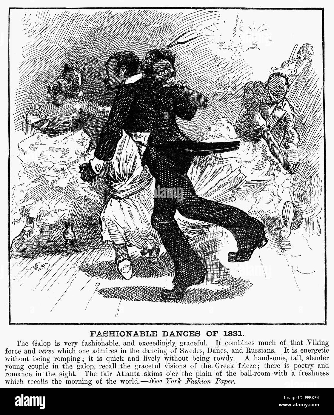 DANCE: GALOP, 1881. /nThe popular galop performed by an African ...